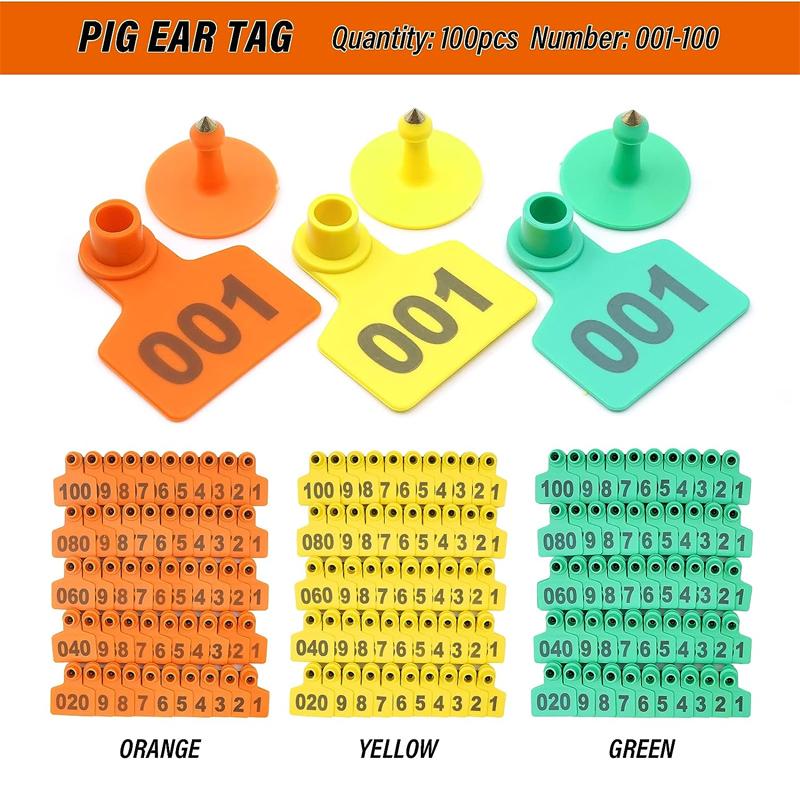 High quality Plastic Pig Ear Tag Set 100pcs Numbered Pig Ear - TikTok ...