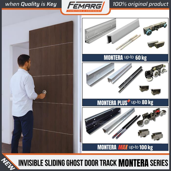 Jual Rel Sliding Ghost Door Track Montera FEMARG hidden tersembunyi ...