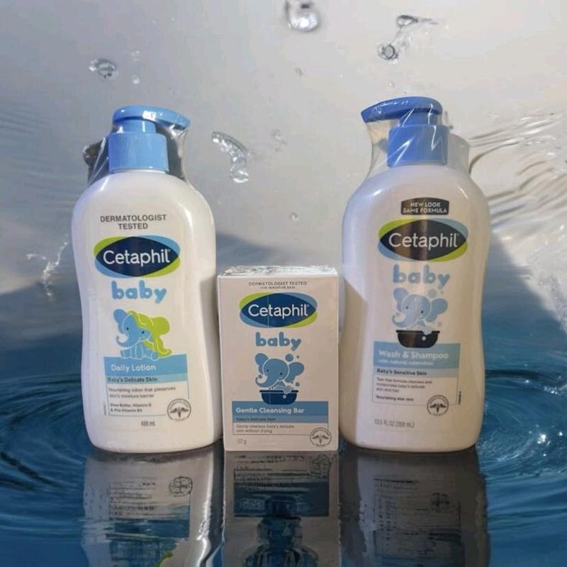 Set of 3 Cetaphil Baby daily Lotion & wash & Shampoo with Natural ...