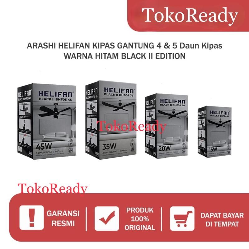 Helifan Black 2 Kipas Angin Gantung Baru 15w 20w 35w & 45w New - Shop ...