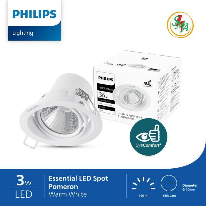 Jual Lampu Sorot 3W 3Watt Essential LED Spot Pomeron Berbahan Metal dan ...