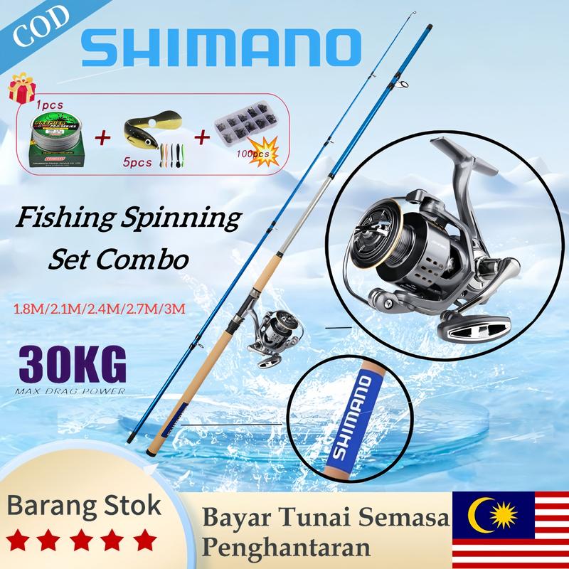 Set pancing SHIMANO Rod dan DEUKIO Reel dengan Kecepatan Tinggi ...