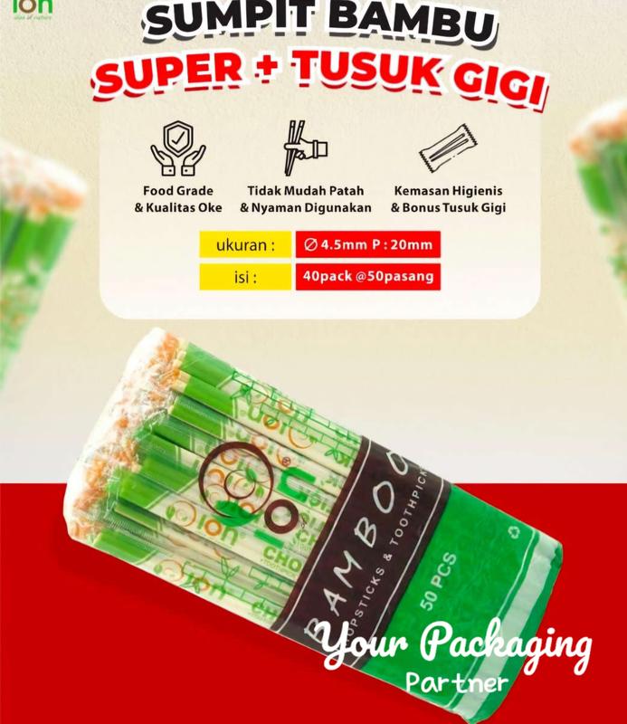Sumpit Bambu Import + Tusuk Gigi Isi 50 Pasang / Sumpit Dengan - Shop ...
