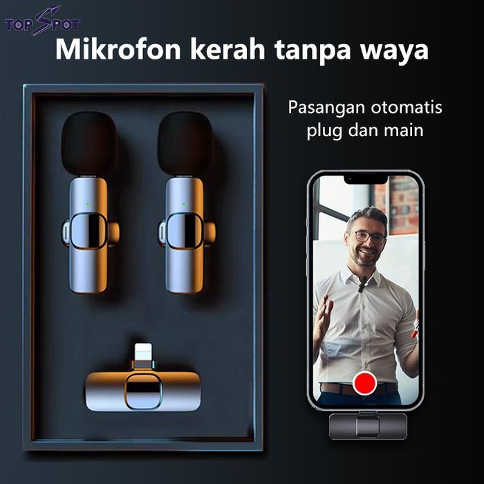 Promo Topspot Wireless Microphone Mikrofon Nirkabel Lavalier Mudah ...