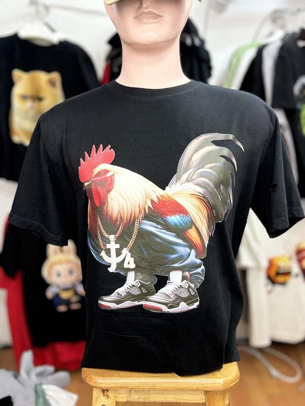 Kaos Pria Premium Motif Ayam Jago Diamond 3Dimensi Animasi Tshirt ...