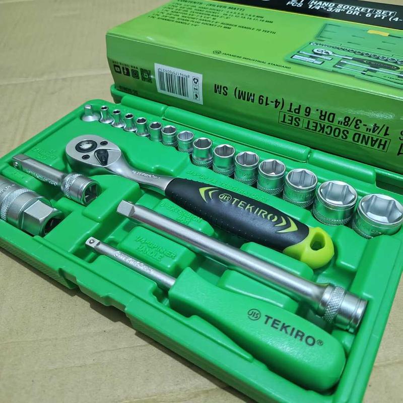 Kunci Sok Set Tekiro 21 Pcs / Socket Wrench 1/4" - 3/8" Tekiro - Shop ...