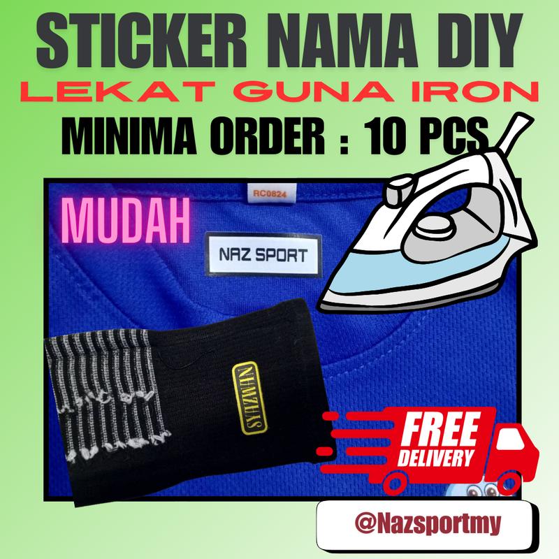 DTF Sticker Label Baju Nama Fabrik Iron-On DIY Tampal Guna SETERIKA ...