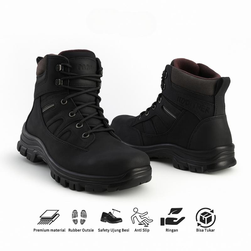 Sepatu Boots Pria Ujung Besi Sepatu sapety Armor Sepatu Murah original ...