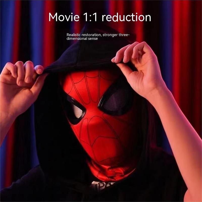 Handmade electric spider-man headgear eyes movable funny cos - TikTok ...
