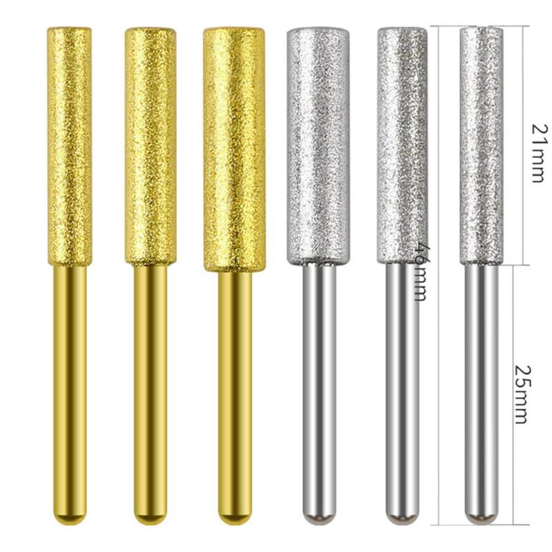 Pengasah gergaji rantai, 6 keping, 4/4.8 / 5.5mm, burr silinder ...