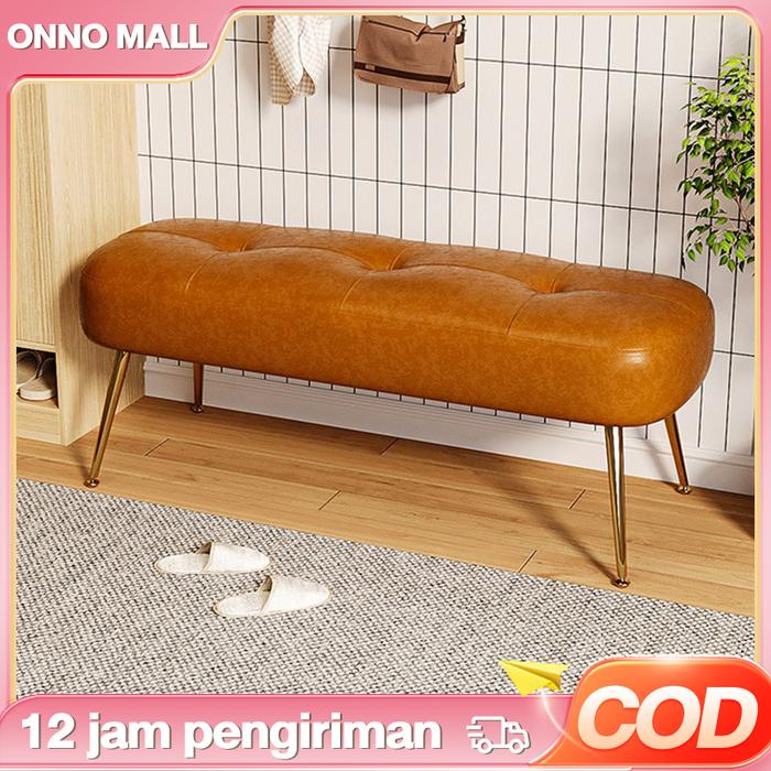 Promo ONNO MALL-1 Kursi Stool Sofa / Bangku Kulit Ganti Sepatu / Pedal ...