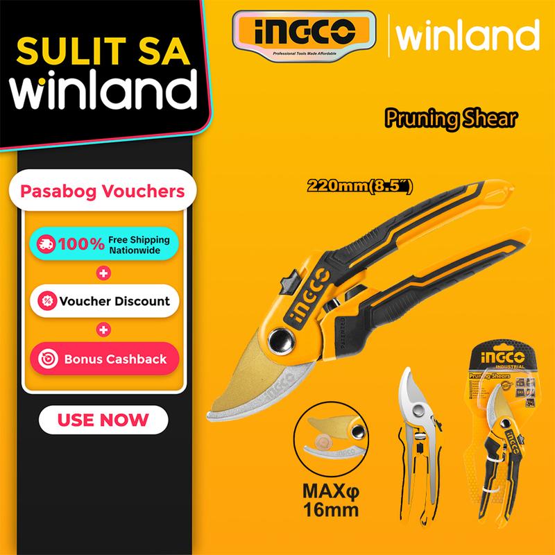 Ingco by Winland Pruning Shear 8.5" 220mm for Garden Branch Scissors - TikTok Shop Philippines