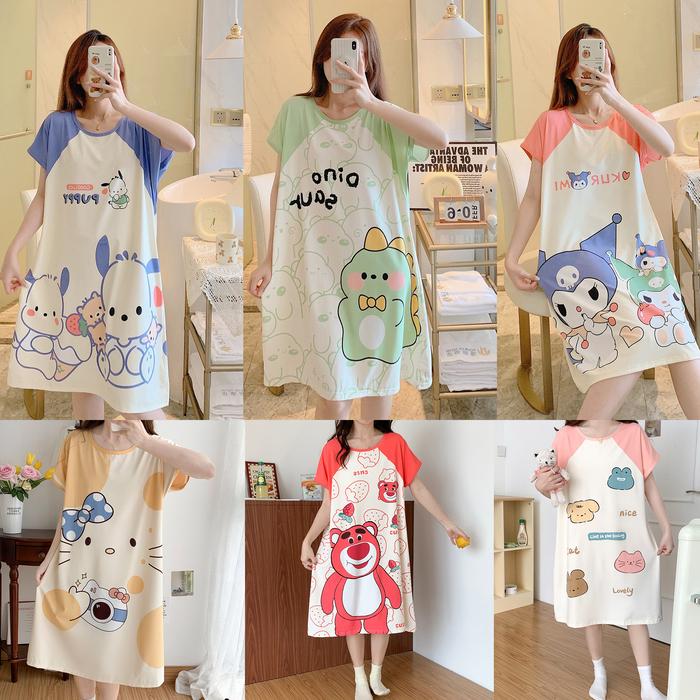Jual Daster Jumbo OVERSIZE Baju Tidur Wanita Piyama Soft Jumbo Motif ...
