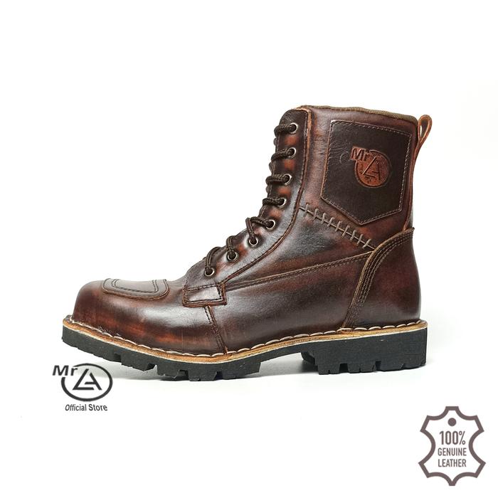 Promo Mr.LA SEPATU BOOTS PRIA KULIT SEPATU BIKERS MOTOR COWOK KEREN BIG ...