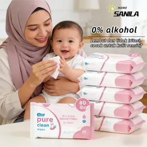 SANILA Tisu Basah Bayi 80 Lembar Tanpa Alkohol & Aroma Lembut untuk ...