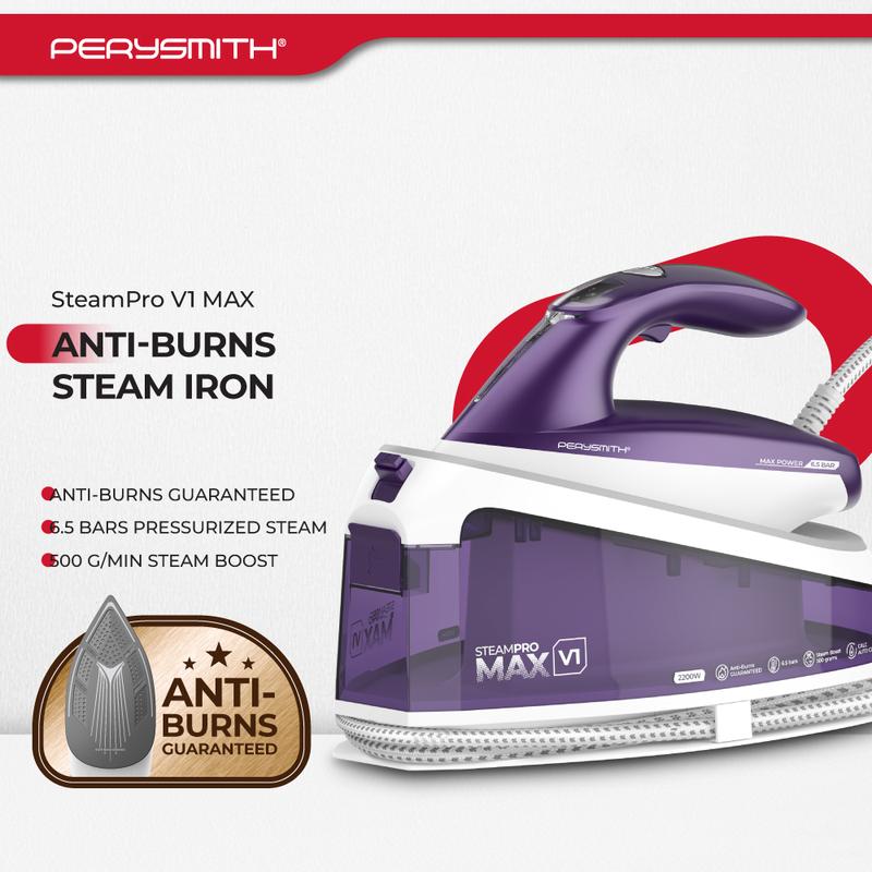 [No Burns Guarantee] PerySmith Steam Generator Iron SteamPro - TikTok ...