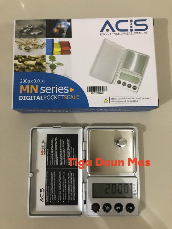 Timbangan Pocket Acis MN-200 Kapasitas 200 gr ketelitian 0,0 - Shop ...
