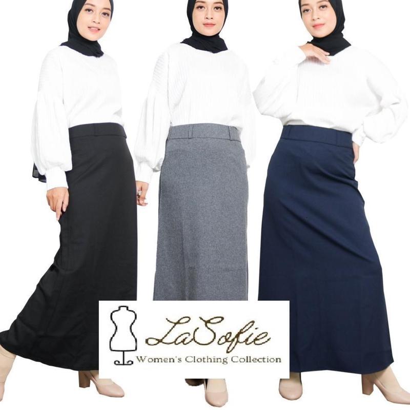Sofi 9-Rok Panjang Model A/ Rok Lebar Kebawah/Rok Kantor size - Shop ...
