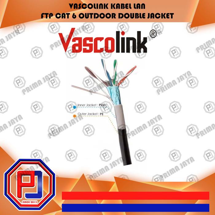 Jual Vascolink Kabel / cable LAN FTP Cat 6 Outdoor Double Jacket - Kota ...