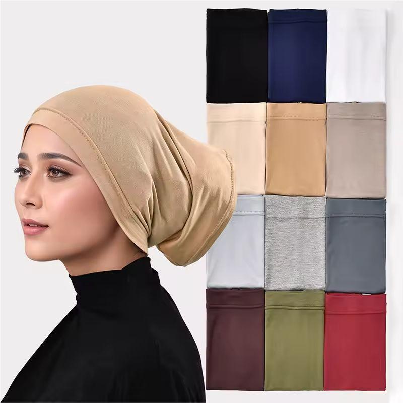 Fashion Cotton Modal Inner Hijab Cap Underscarf Muslim Turba - TikTok ...