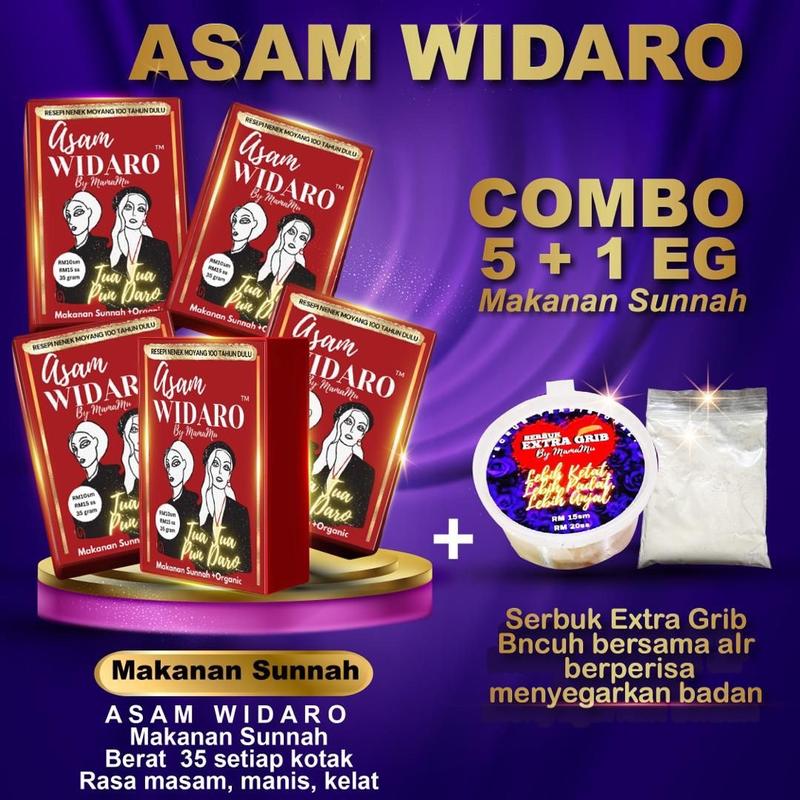 Widaro Combo 5 Dan 1 Serbuk Extra Grib (Makanan Sunnah) - TikTok Shop ...
