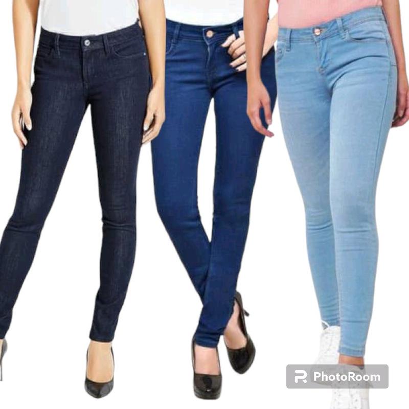 SELUAR LEDIS PANTS JEANS SKINNY SLIM FIT HIGH QUALITY KAIN DENIM ...