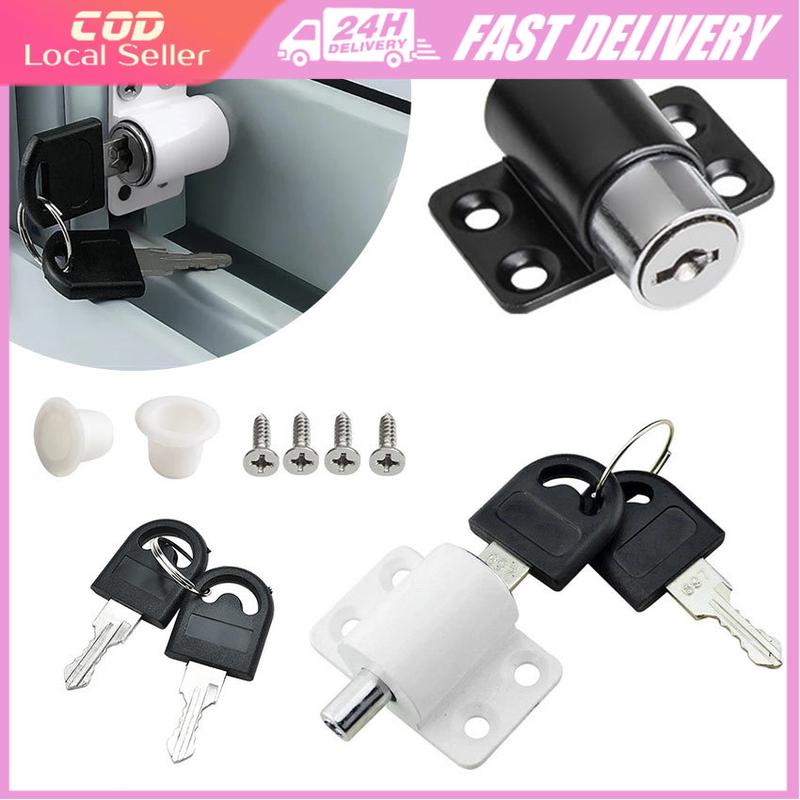 Window Patio Screw Door Lock Key Push with 2 Keys For Baby Child ...