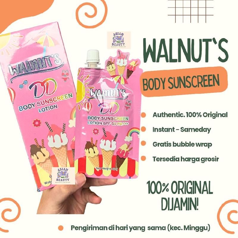 [100% ORI] hand body THAI WALNUT'S sunscreen lotion pelembab kulit ...