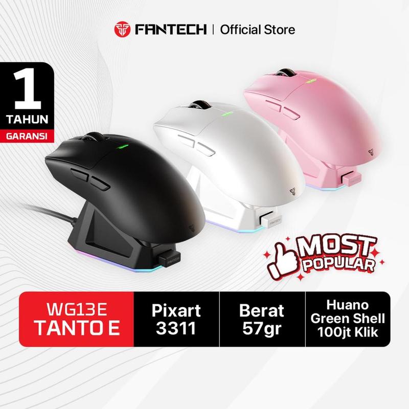 Fantech TANTO E - WG13E Mouse Gaming Wireless Rechargeable PIXART 3311 ...