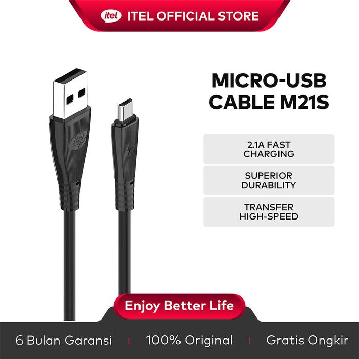 Jual Itel ICD-M21s Cable For micro usb Kabel Casan panjang 1M Fast ...