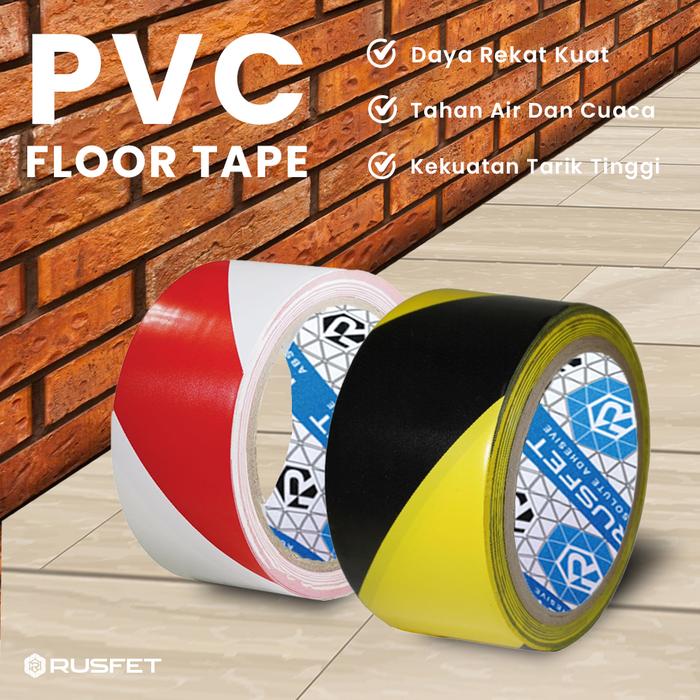 Jual Rusfet PVC Floor Marking Tape Police Line 2inch | Lakban Penanda ...
