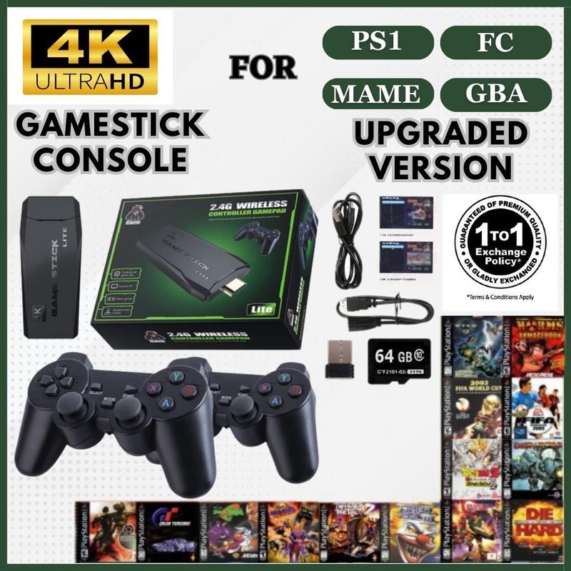 M8 Game Console Built-in 20000 + 64GB Two-person Wireless Controller ...