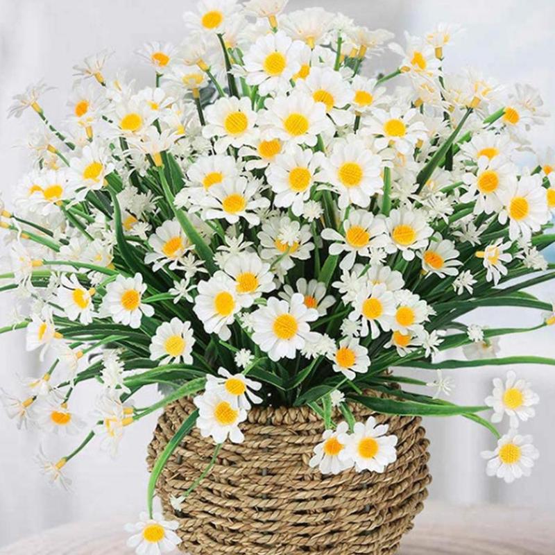 Daisy bunga tiruan DIY, bunga simulasi, hiasan ruang tamu, gubahan ...