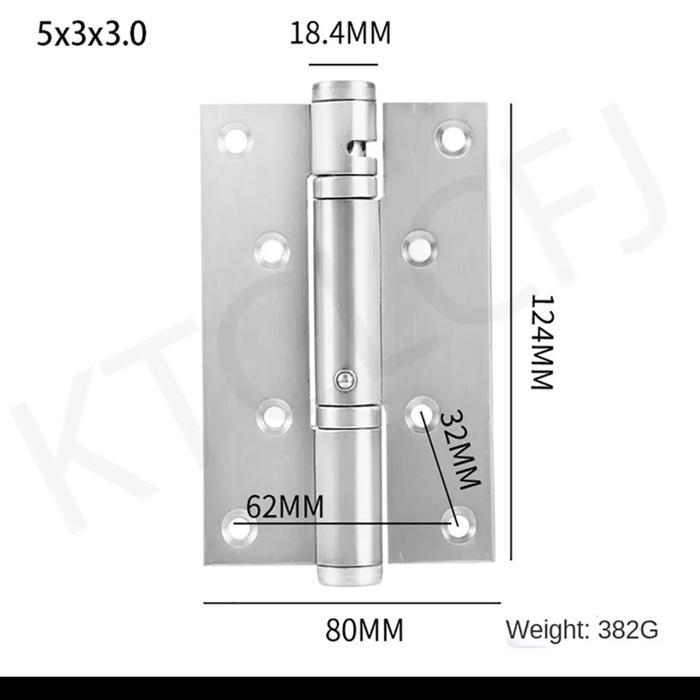 Engsel per door closer stainless steel 4" tebal 3mm - stainless steel ...