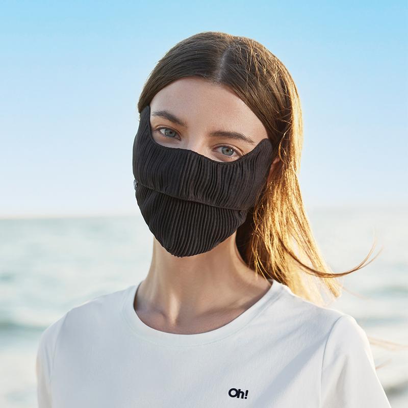 Ohsunny double-layer fabric, sun protection mask, with breathing ...