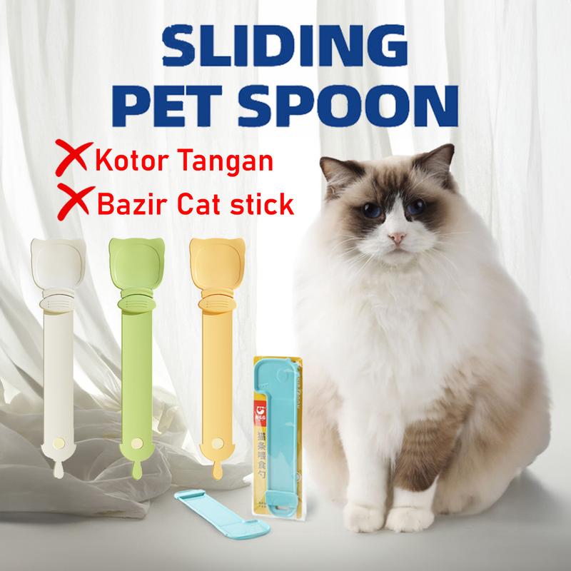 【Tak Kotor Tangan】Sudu Jajan Stick Spoon Feeder Pet Feeding Spoon ...