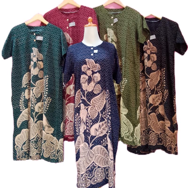 DASTER RAYON STANDAR BUSUI KANCING MOTIF TANGKAI DAUN BUNGA LENGAN ...