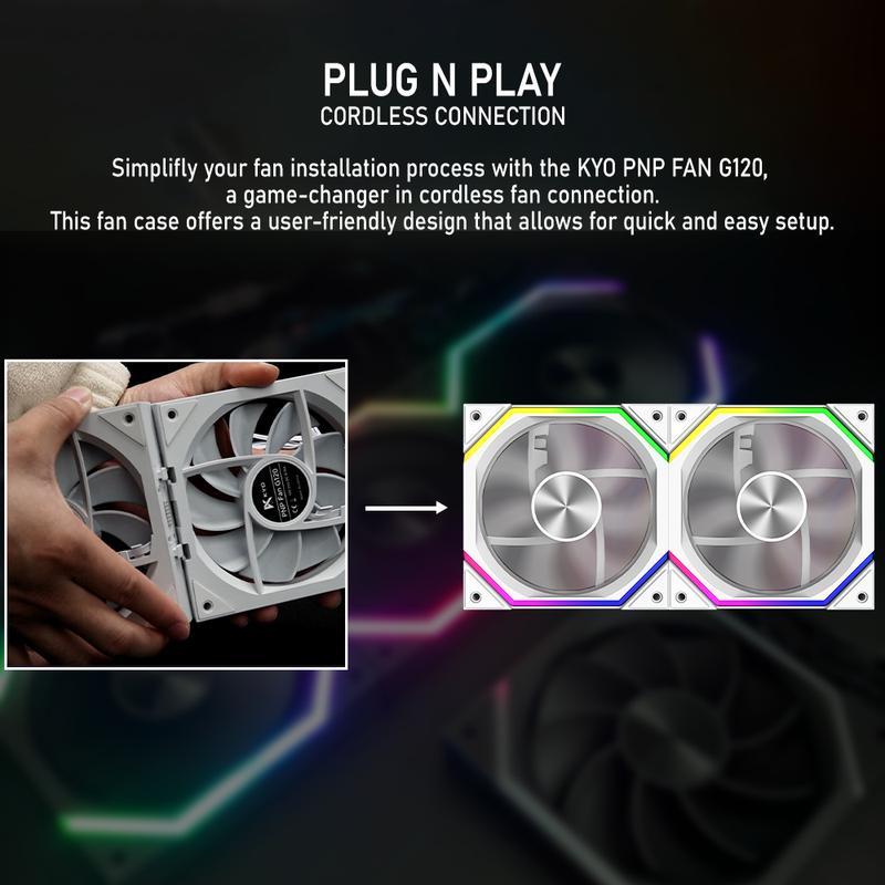 KYO PNP FAN G120 / C120 ARGB 120mm ARGB Sync 3 in 1 Fan & Controller ...