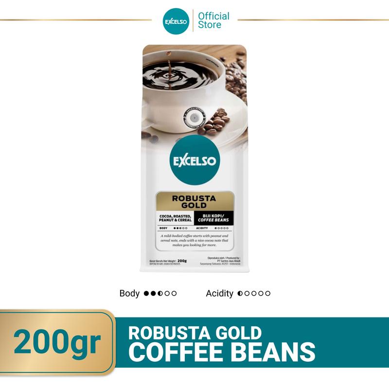 Excelso Kopi Robusta Gold Beans 200g - Shop | Tokopedia