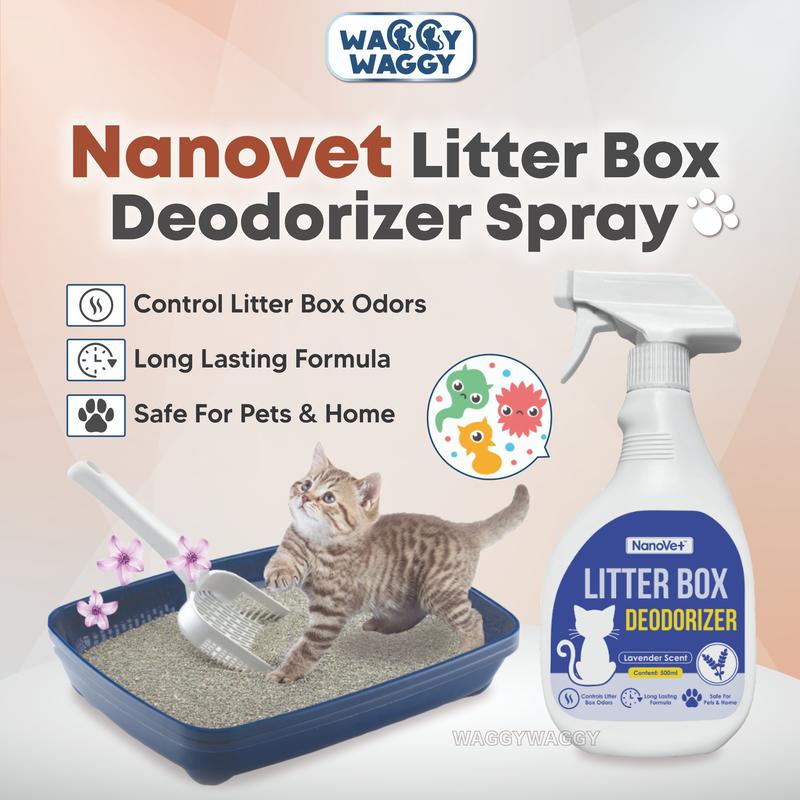 WaggyWaggy Nanovet Litter Box Deodorizer Spray 500ML Lavende - TikTok ...