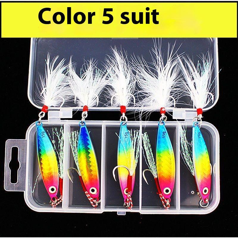 5 pieces of long-range casting shore fishing metal plate lures - TikTok ...