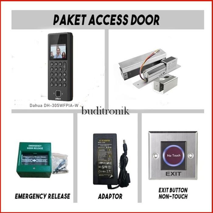 Jual Paket Access Door Dahua Dahua DH-305WFPIA-W Face Recognition Card ...