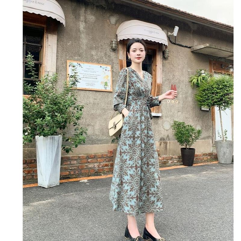 [jasmine exclusive] Rok Bunga Gaya Prancis Baru Gaun Desain Ceruk ...