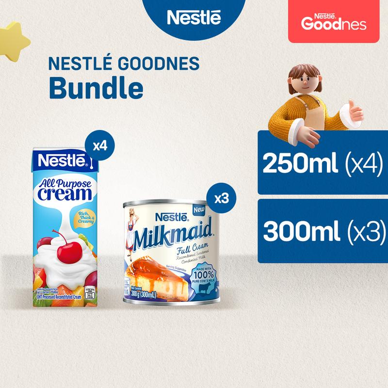 Nestle All Purpose Cream 250ml x4 + Milkmaid Sweetened Condensed ...