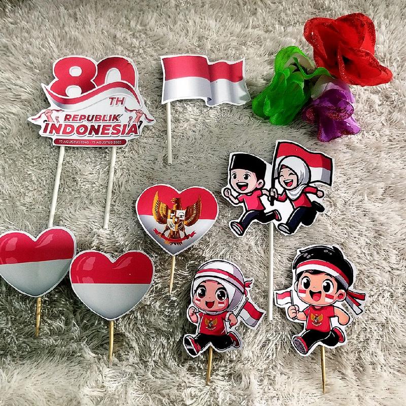 Topper Cake Tumpeng Hut RI 80 - Shop | Tokopedia