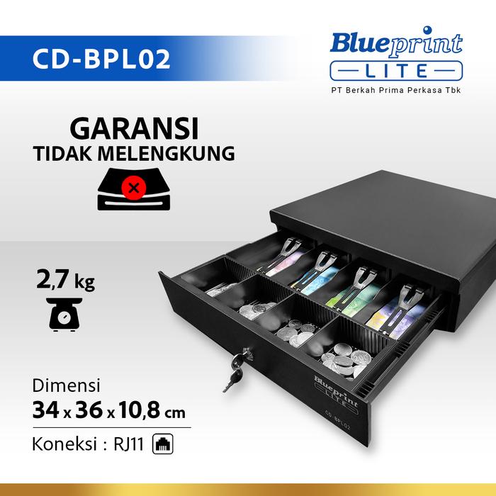 Promo CASH DRAWER / LACI KASIR / LACI UANG BLUEPRINT CD-BPL02 34x36x10 ...
