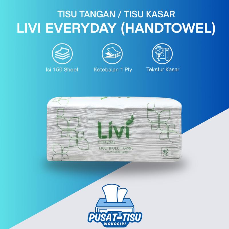 Tissue Livi Everyday Towel Multifold 150 sheet / Tisu Lap Tangan ...