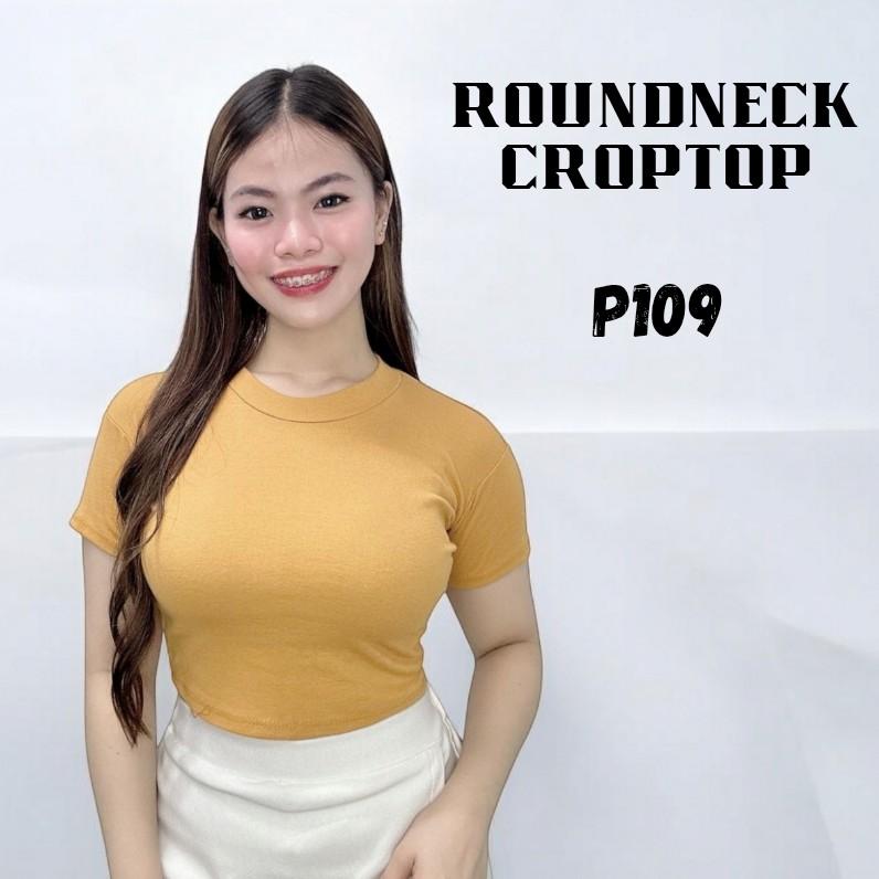 Basic Roundneck Croptop - Stylish and Comfortable Casual Top - TikTok Shop Philippines