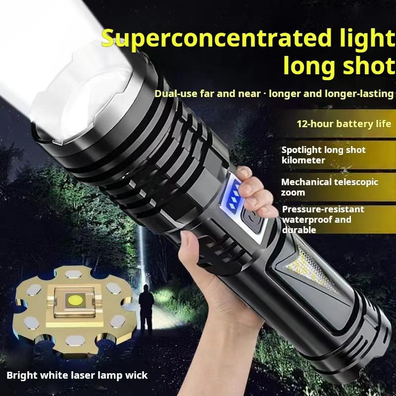 [Laser putih baru, senter besar, LED daya tinggi, lampu soro - Shop ...