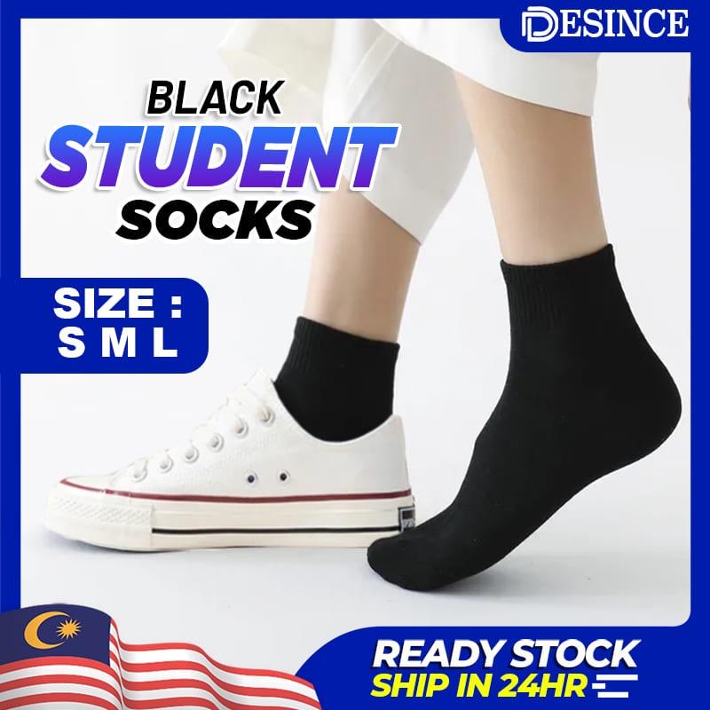 DESINCE Student Socks Color Black School Socks Unisex Stokin - TikTok ...